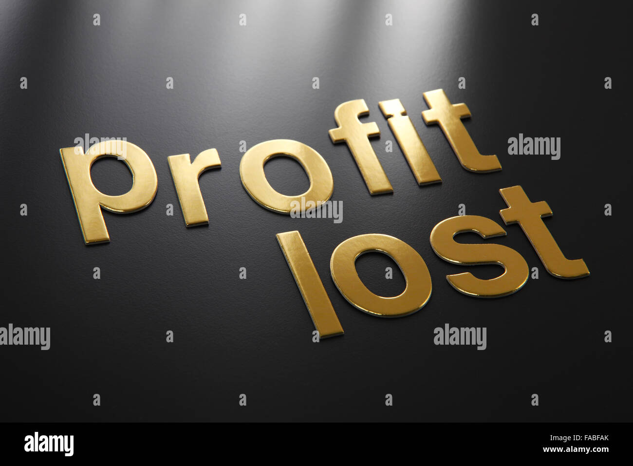 word profit and lost on the gray background Stock Photo - Alamy