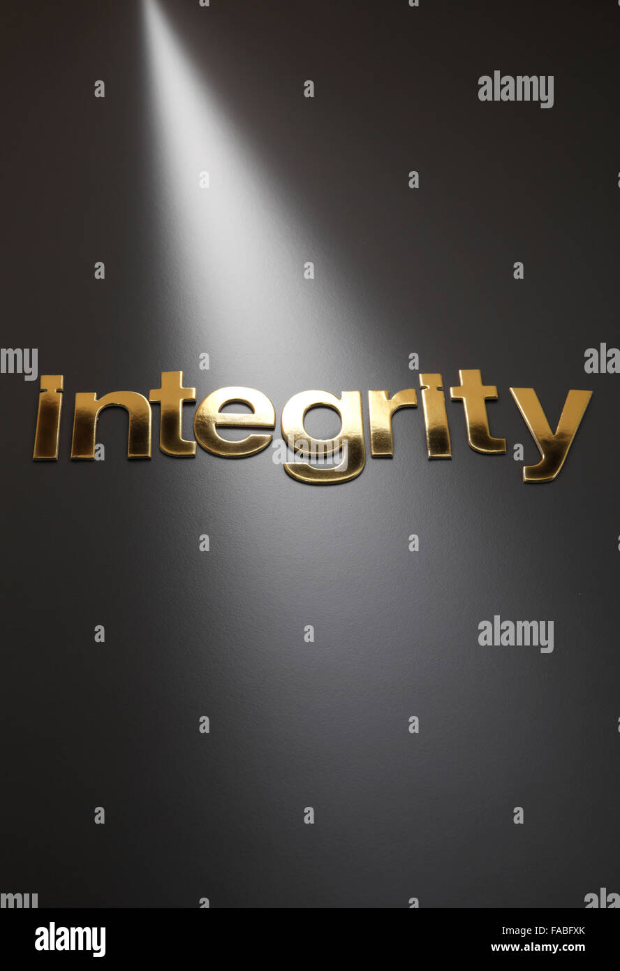Word integrity on the gray background Stock Photo - Alamy