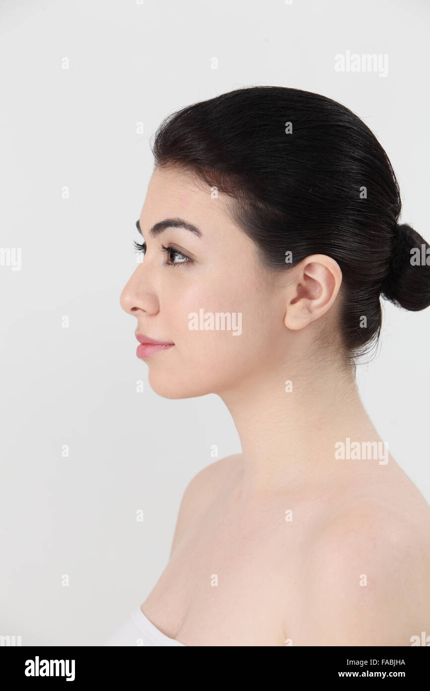 side profile of the asian beauty woman Stock Photo - Alamy