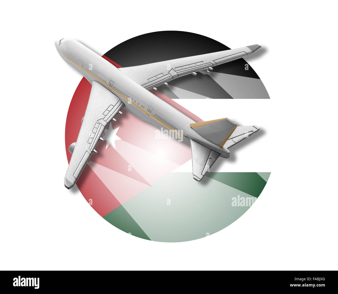 Plane and Jordan flag Stock Photo - Alamy