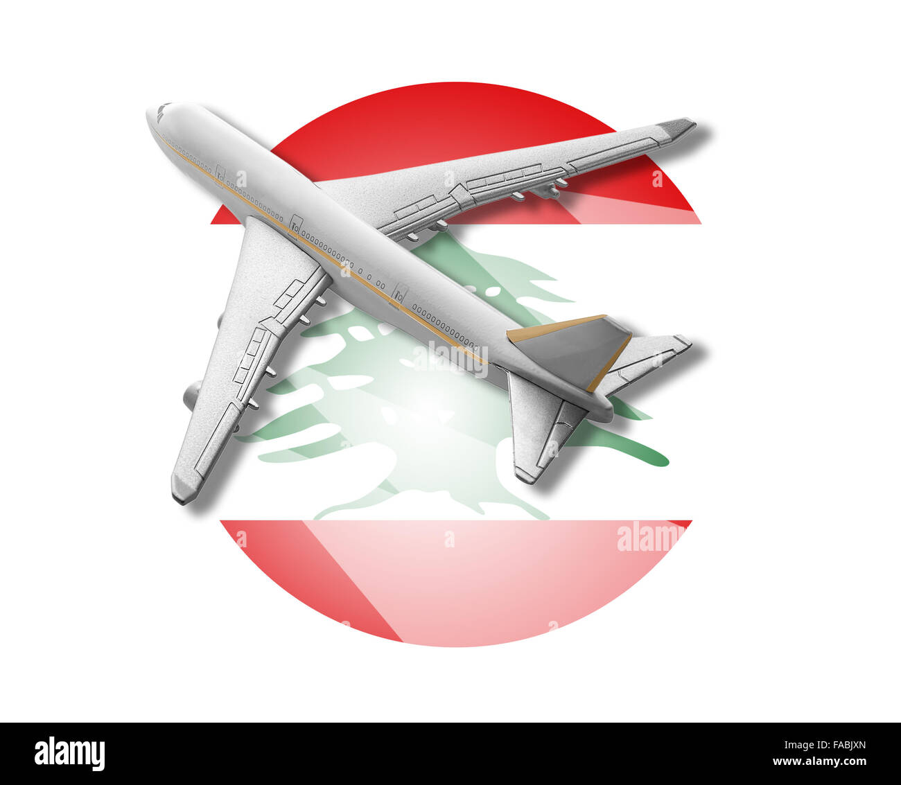 Plane and Lebanon flag Stock Photo - Alamy
