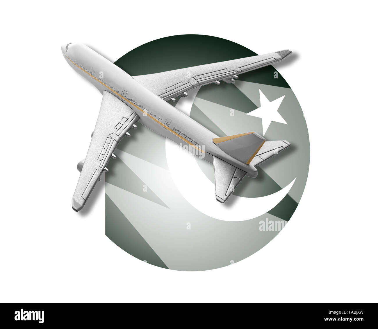 Plane and Pakistan flag Stock Photo - Alamy