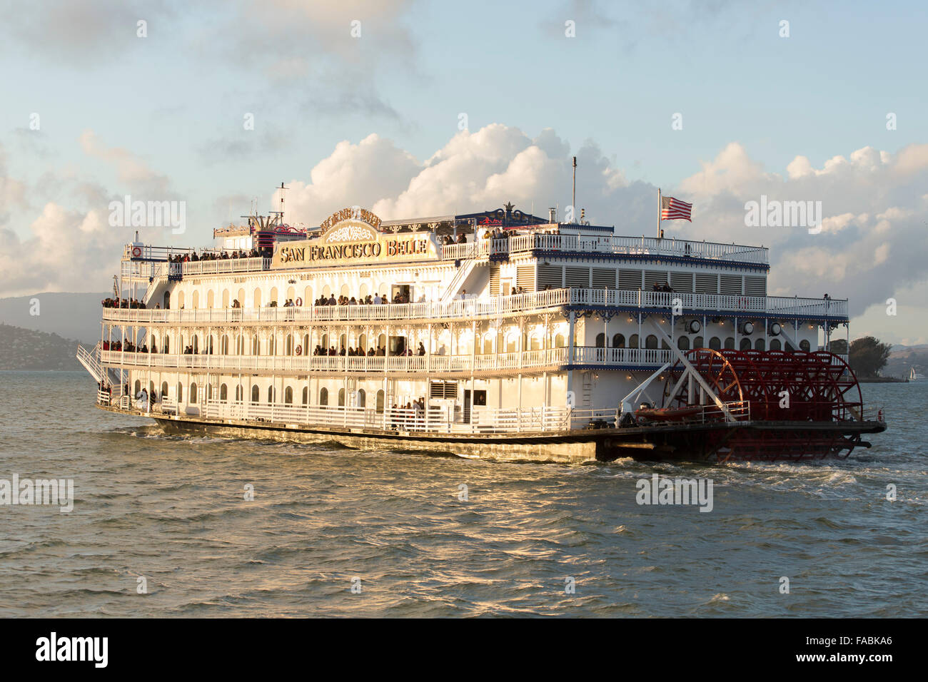 The historical San Francisco Belle paddlewheel boat in San Francisco ...