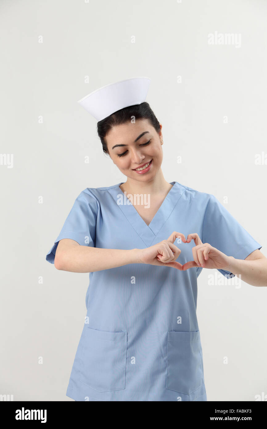 Asian girl showing front hand hi-res stock photography and images - Alamy