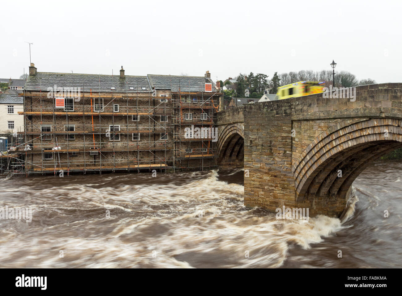 River Tees, Barnard Castle, Teesdale, County Durham, 26th December 2015 ...