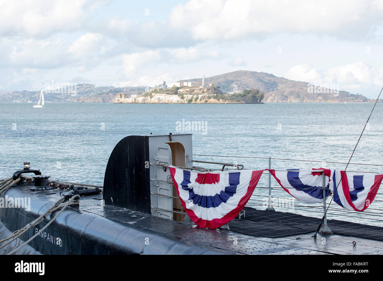 USS Pampanito submarine moored at Fisherman's Wharf, San Francisco ...