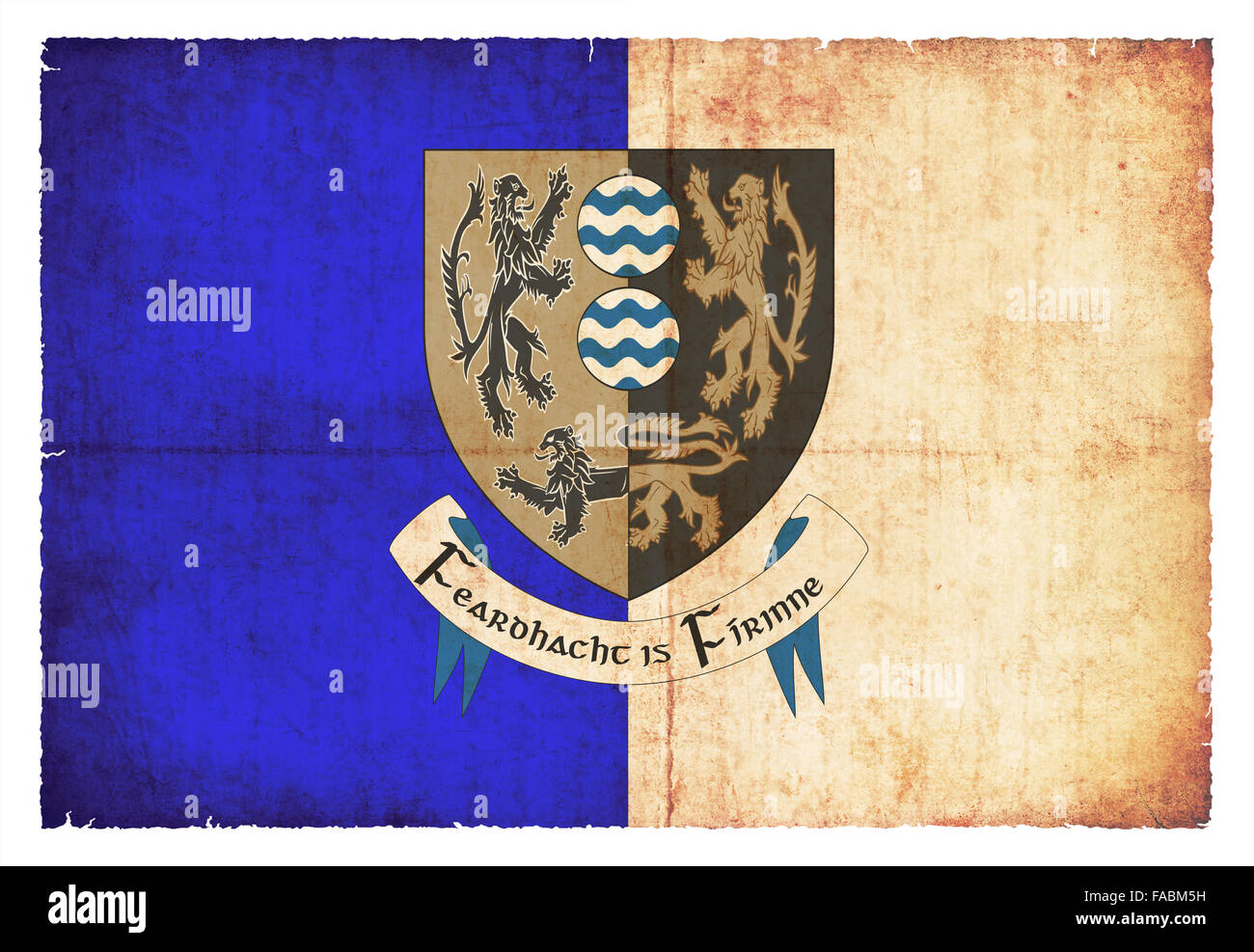 Flag of the Irish county Cavan created in grunge style Stock Photo - Alamy