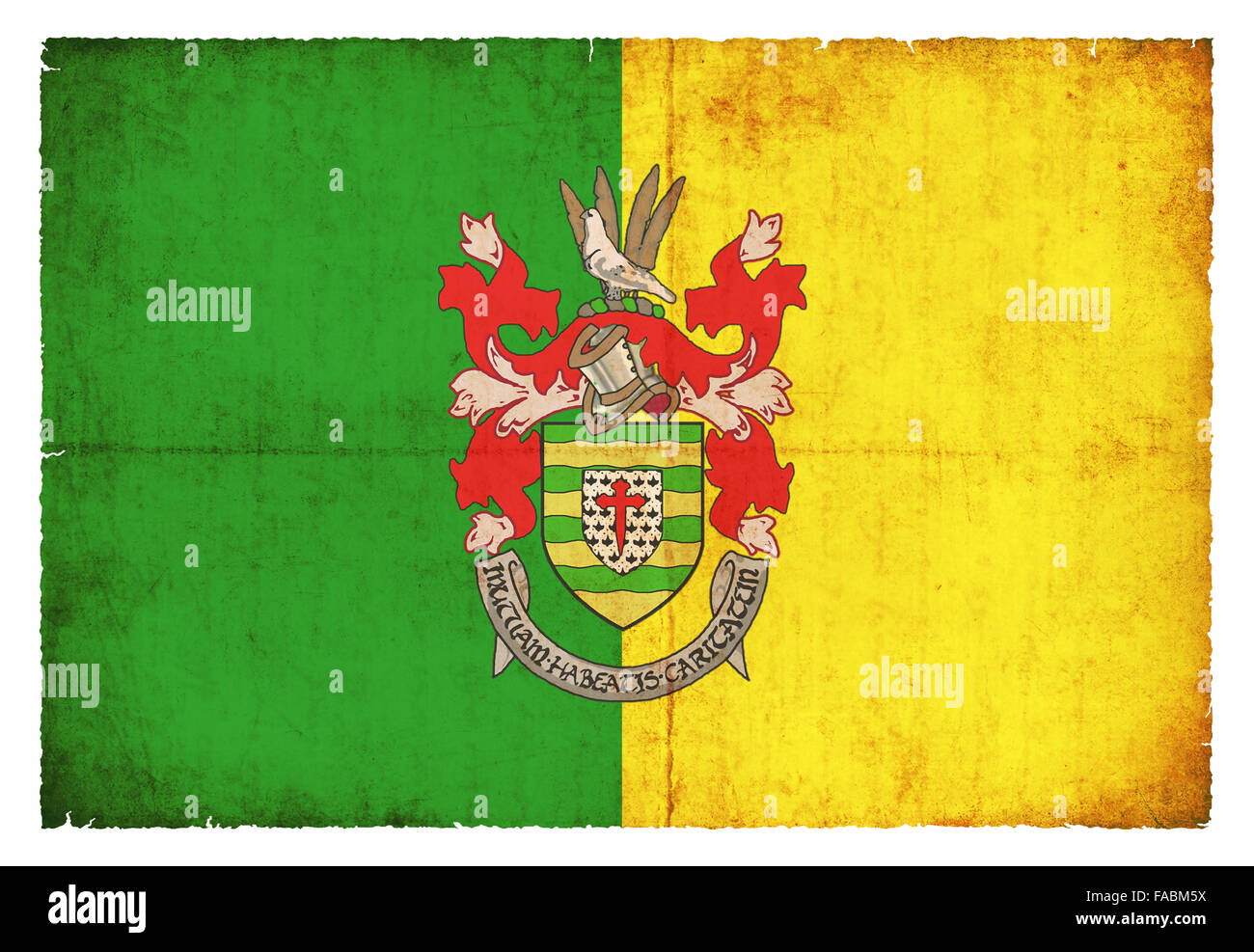 Flag of the Irish county Donegal created in grunge style Stock Photo ...