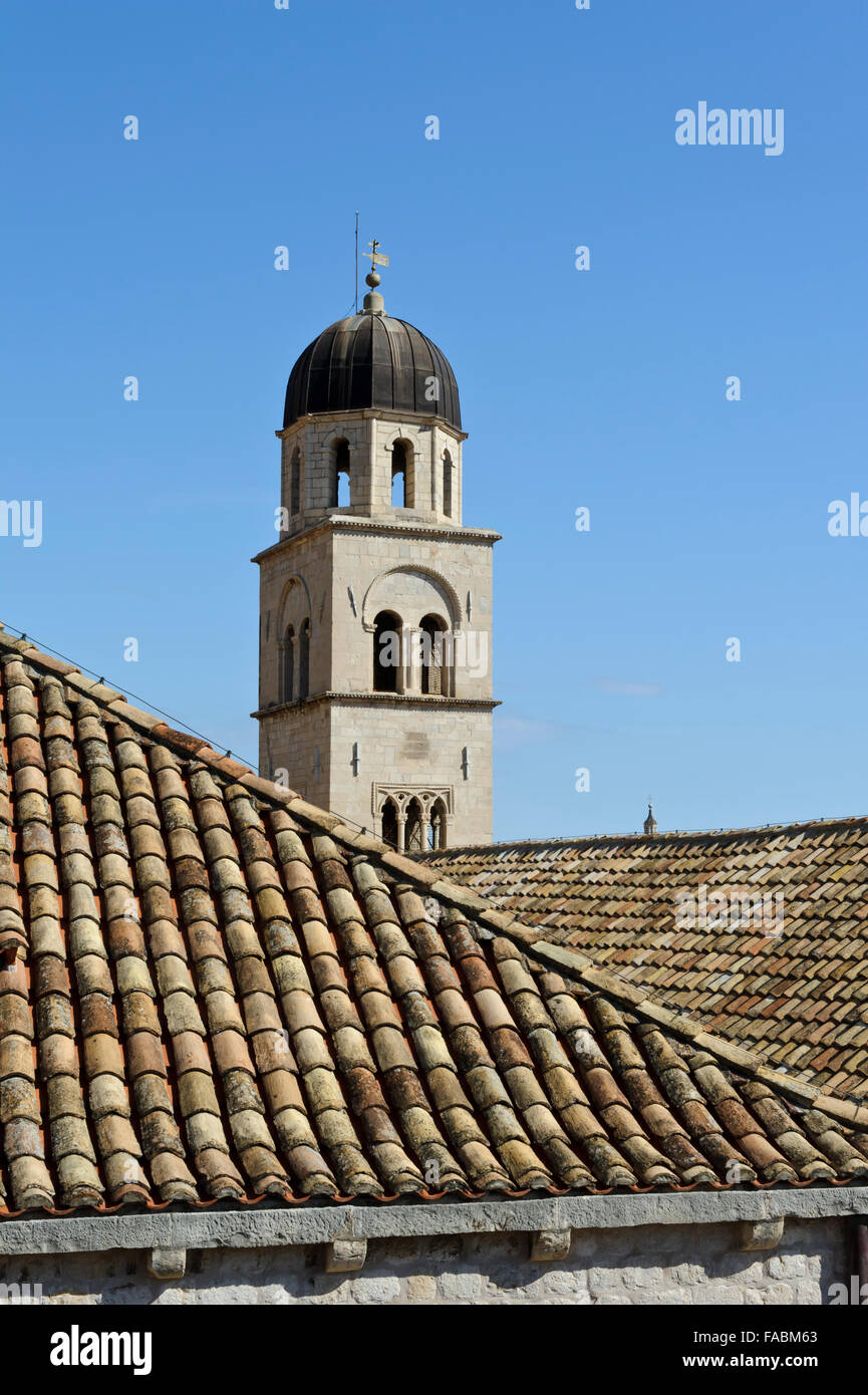 Franciscan monastery bell tower in Dubrovnik, Croatia Stock Photo - Alamy