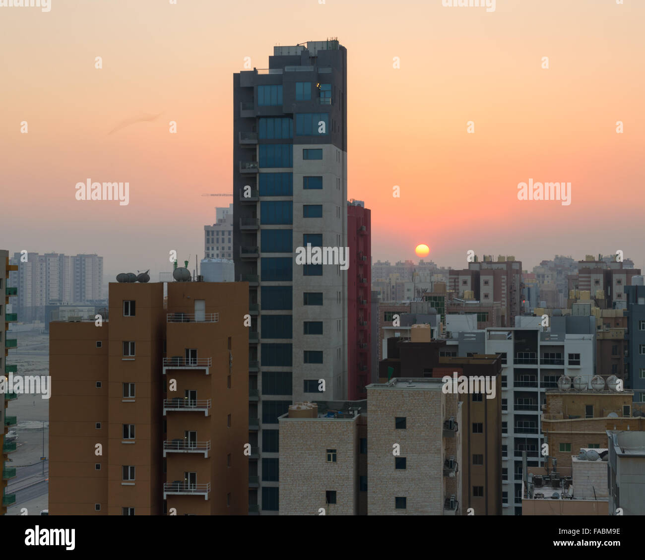 Sunset in Mahboula, Kuwait Stock Photo - Alamy