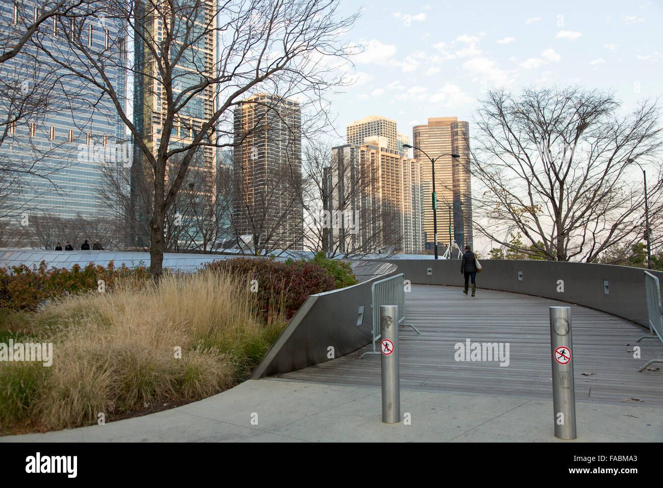BP Pedestrian Bridge linking Maggie Daley Park with Millennium Park in ...
