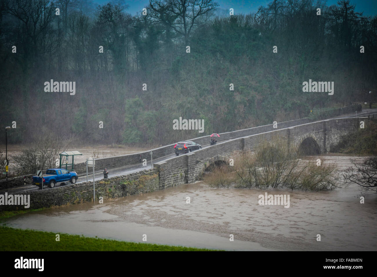 Flooding in the Ribble Valley, Lancashire, north west England, Dec 2015 ...