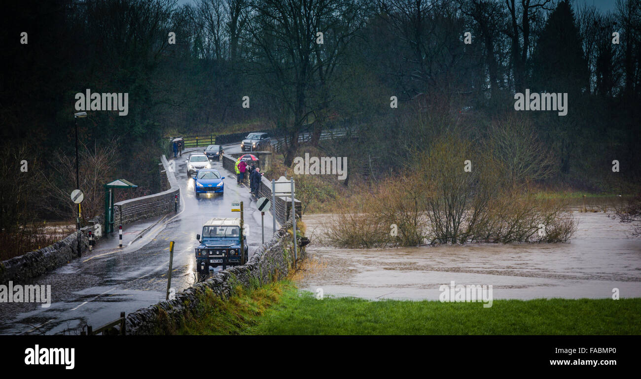 Flooding in the Ribble Valley, Lancashire, north west England, Dec 2015 ...
