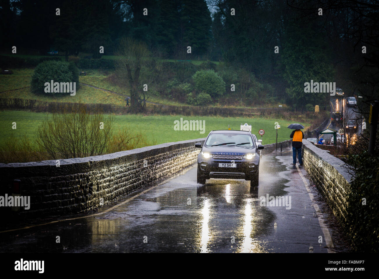Flooding in the Ribble Valley, Lancashire, north west England, Dec 2015 ...
