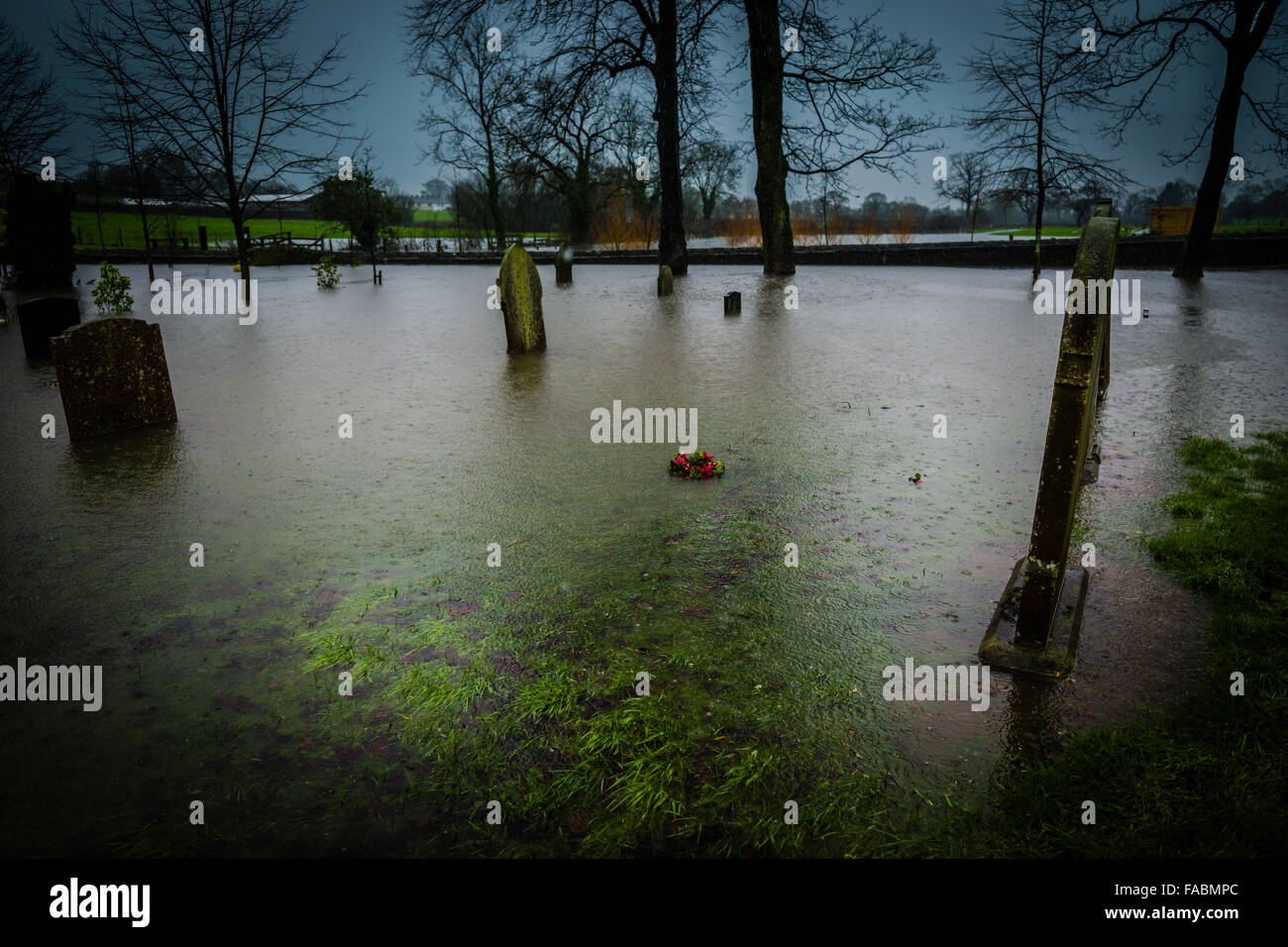 Flooding in the Ribble Valley, Lancashire, north west England, Dec 2015 ...