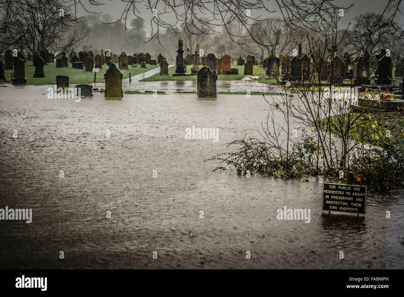 Flooding in the Ribble Valley, Lancashire, north west England, Dec 2015 ...