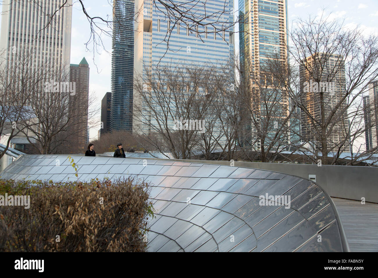 BP Pedestrian Bridge linking Maggie Daley Park with Millennium Park in ...