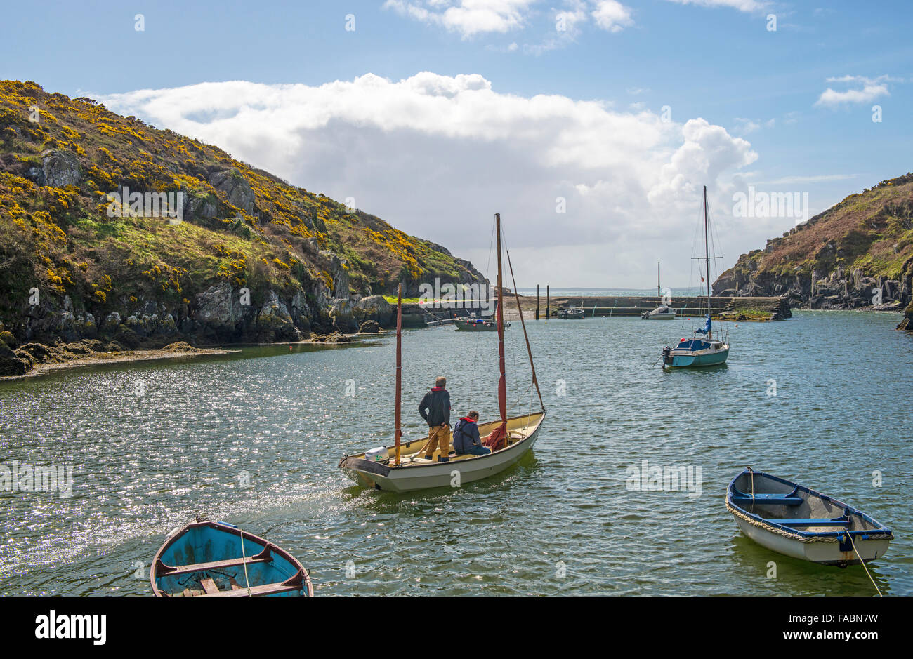 The creek of Porthclais in the Pembrokeshire Coast National Park, West ...