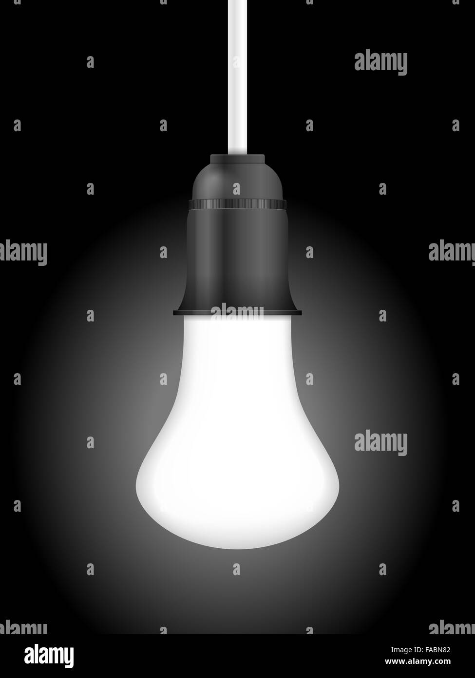 Light bulb on a black background Stock Photo - Alamy