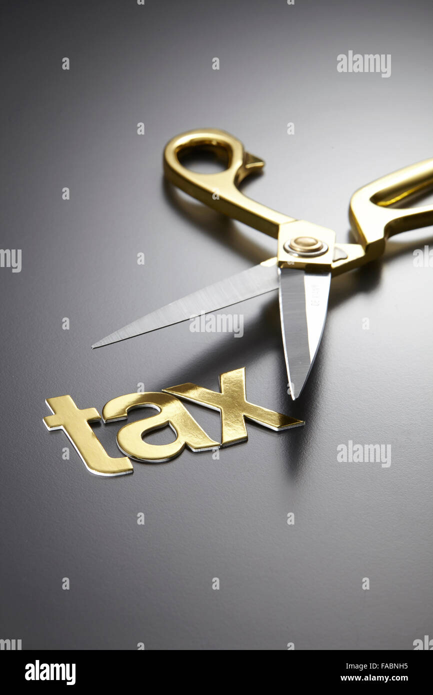 Scissors cut taxes hi-res stock photography and images - Alamy