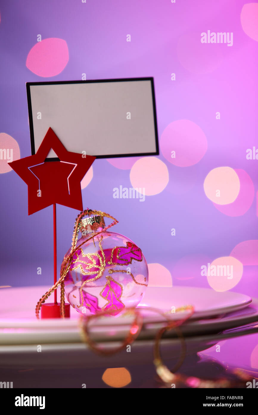 blank card on the message holder Stock Photo - Alamy