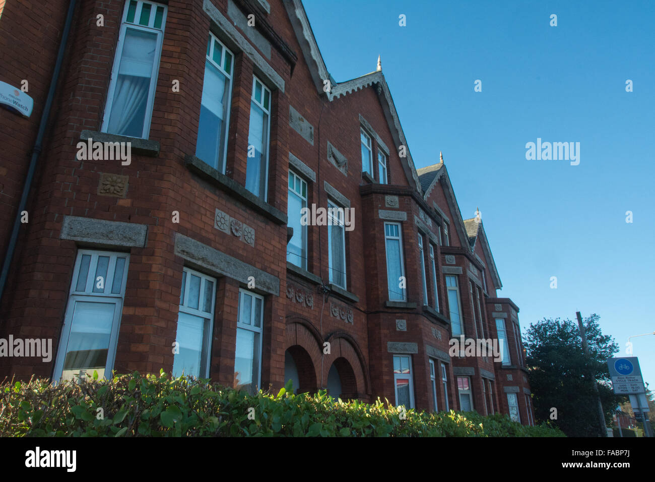 Row homes in Victorian architectural style in Ranelagh,Dublin Stock ...