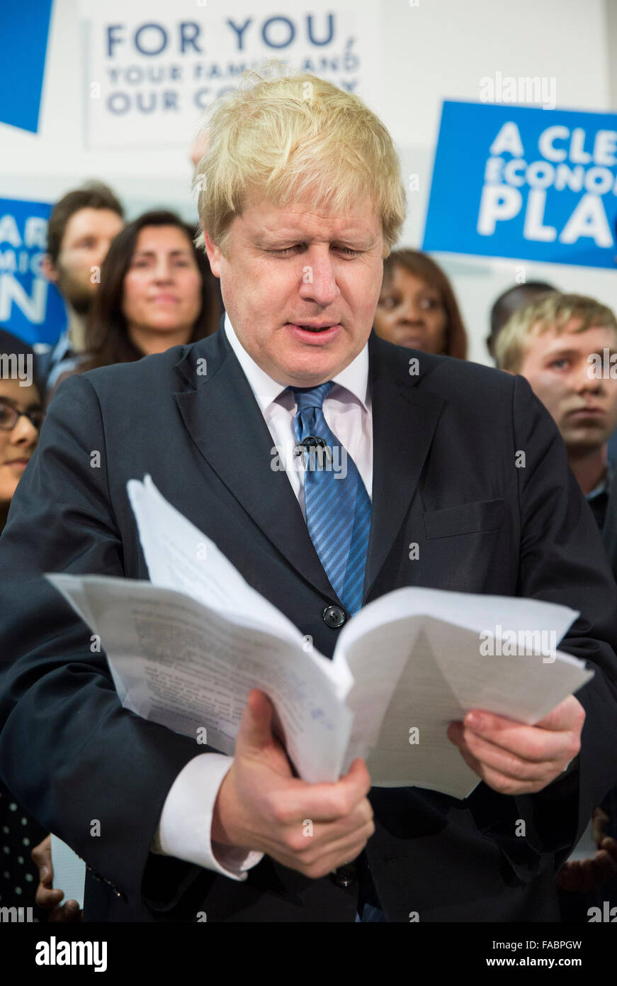 The Conservative Mayor of London Boris Johnson campaigns in north ...