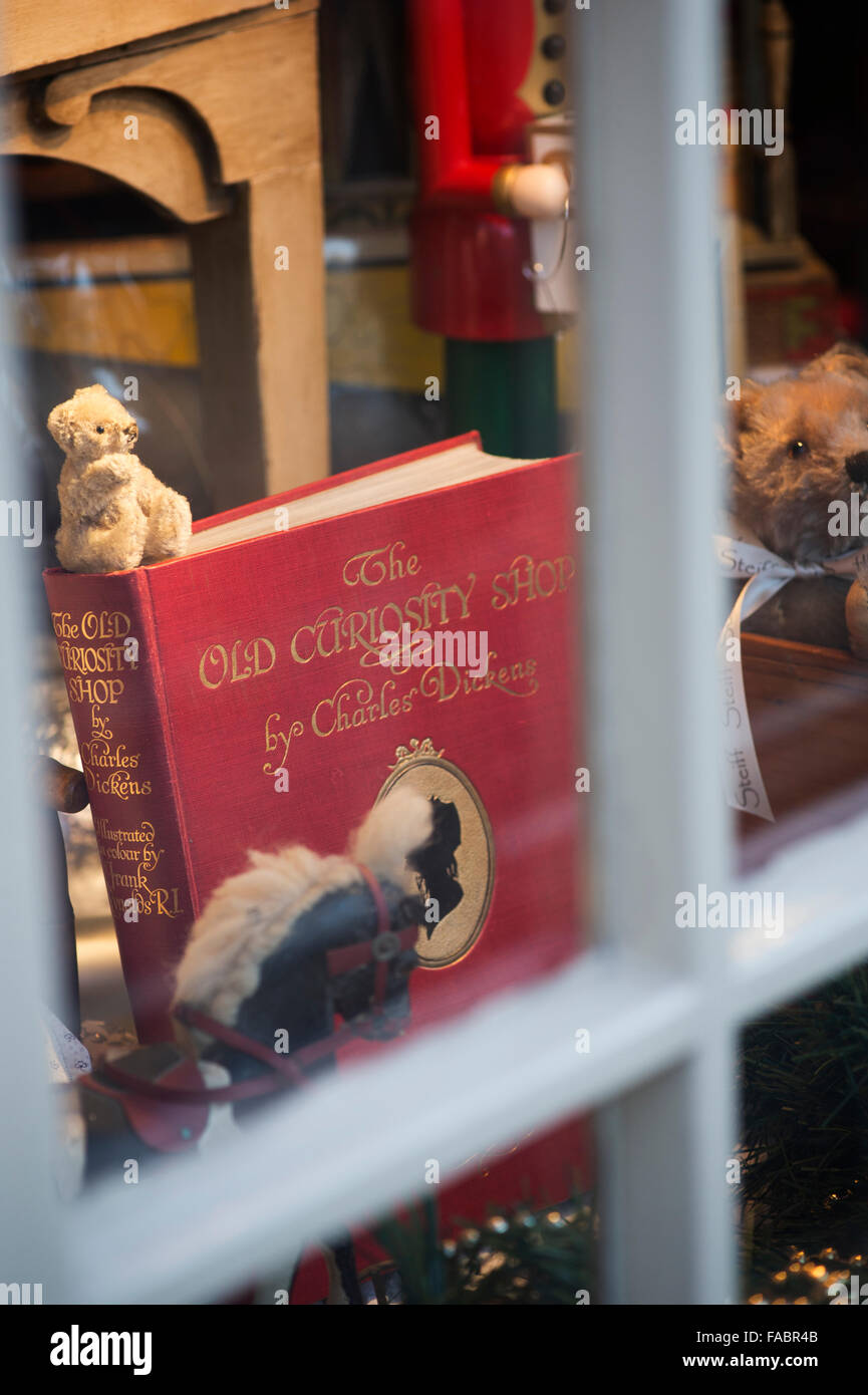 The old curosity shop book in an antique shop window display. Stow on ...