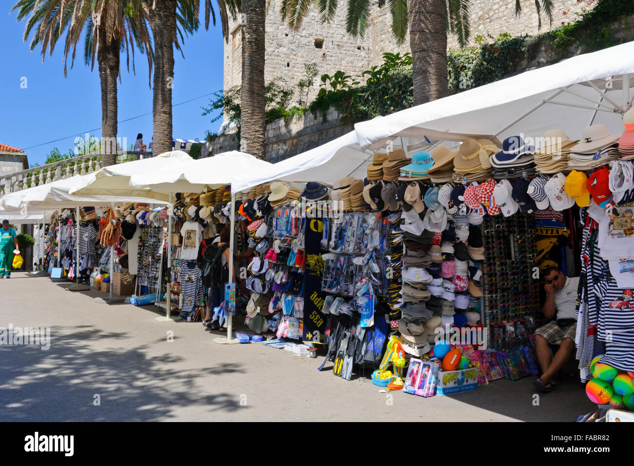 Memorabilia and souvenirs on sale in small shops by the Fortress ...