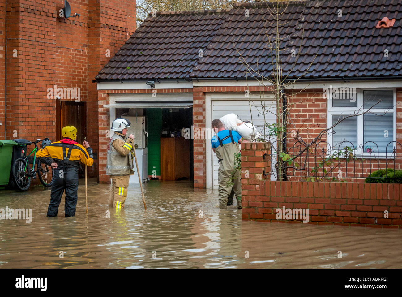 York, UK. 26th December, 2015. UK weather. Heavy rain in the North of ...