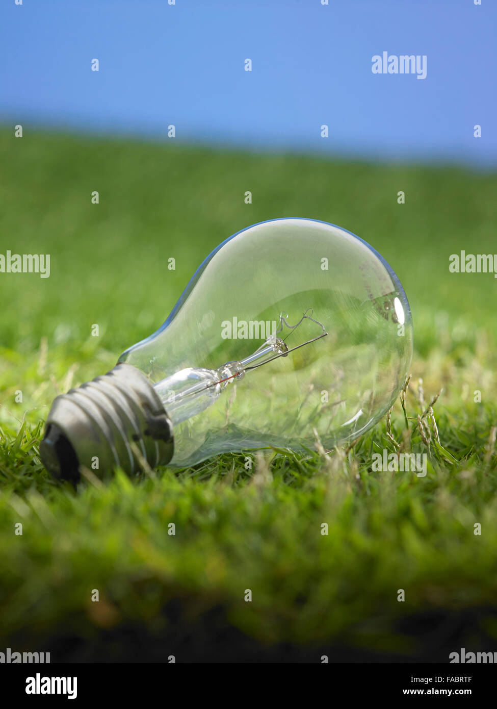 light bulb on the grass Stock Photo - Alamy