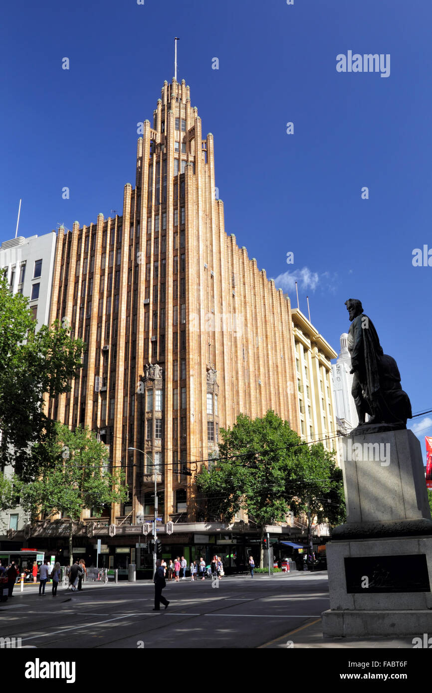 Old building on the corner of Collins Street and Swanson Street in the ...