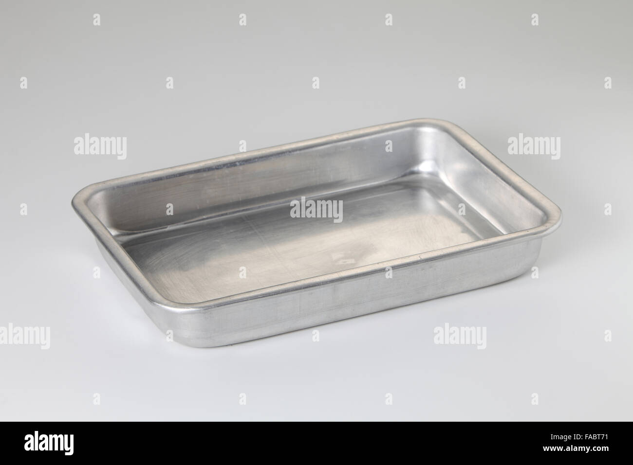 used silver tray on the white background Stock Photo - Alamy
