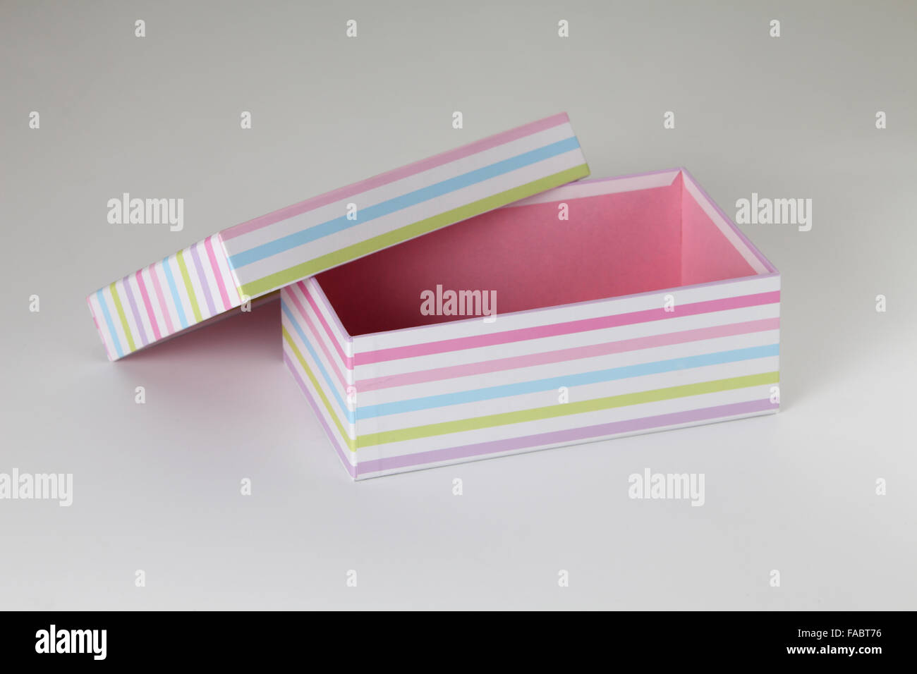 opened empty colorful present box Stock Photo - Alamy