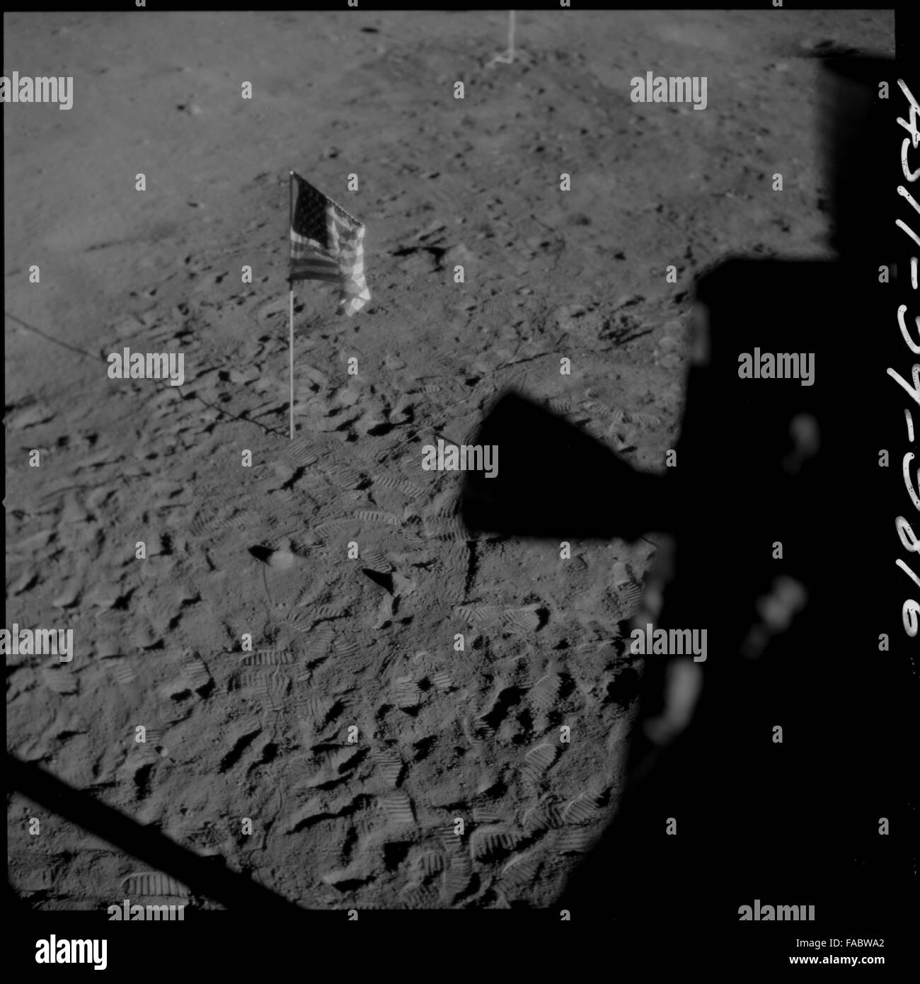 American flag moon apollo 11 Black and White Stock Photos & Images - Alamy