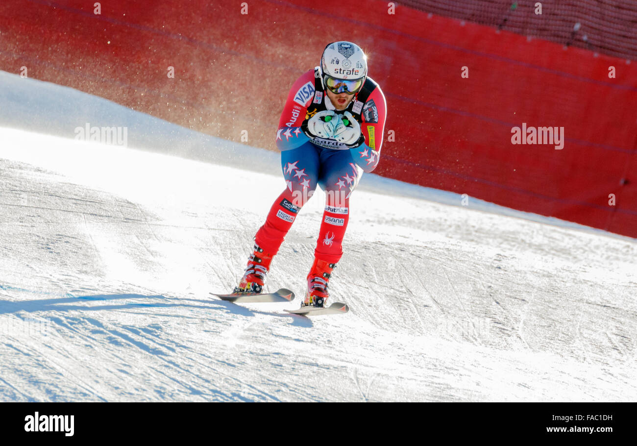 Val Gardena, Italy 19 December 2015. MAPLE Wiley (Usa) competing in the ...