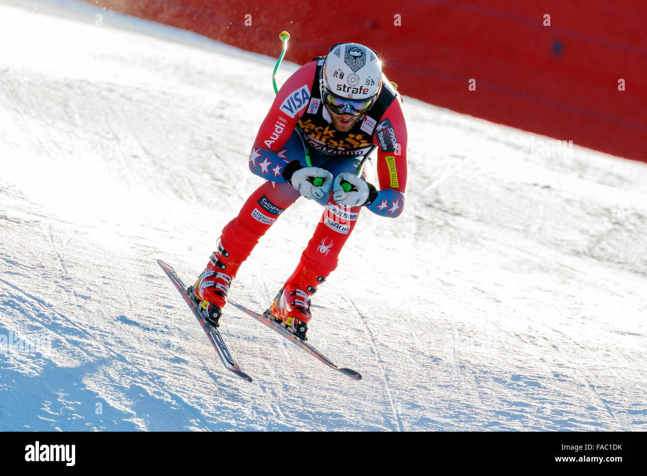 Val Gardena, Italy 19 December 2015. MAPLE Wiley (Usa) competing in the ...