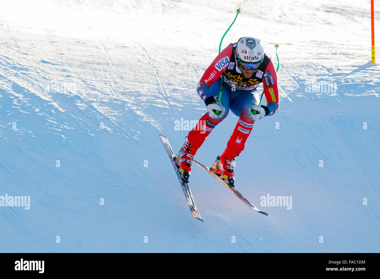 Val Gardena, Italy 19 December 2015. MAPLE Wiley (Usa) competing in the ...