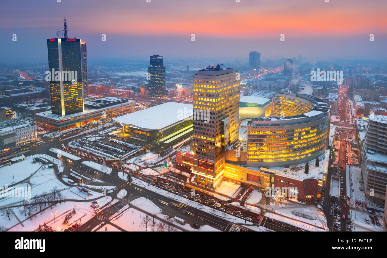 Warsaw modern skyline, Poland Stock Photo - Alamy