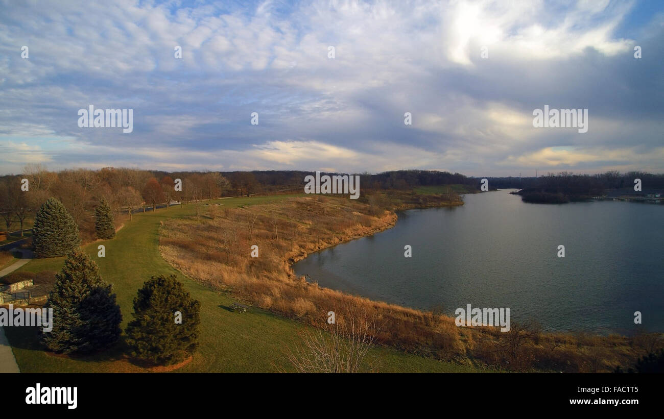Flyover Blackwell Forest Preserve at DuPage County Stock Photo - Alamy