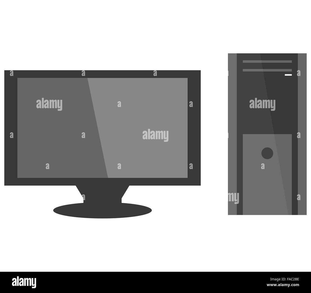 computer on white background Stock Photo - Alamy