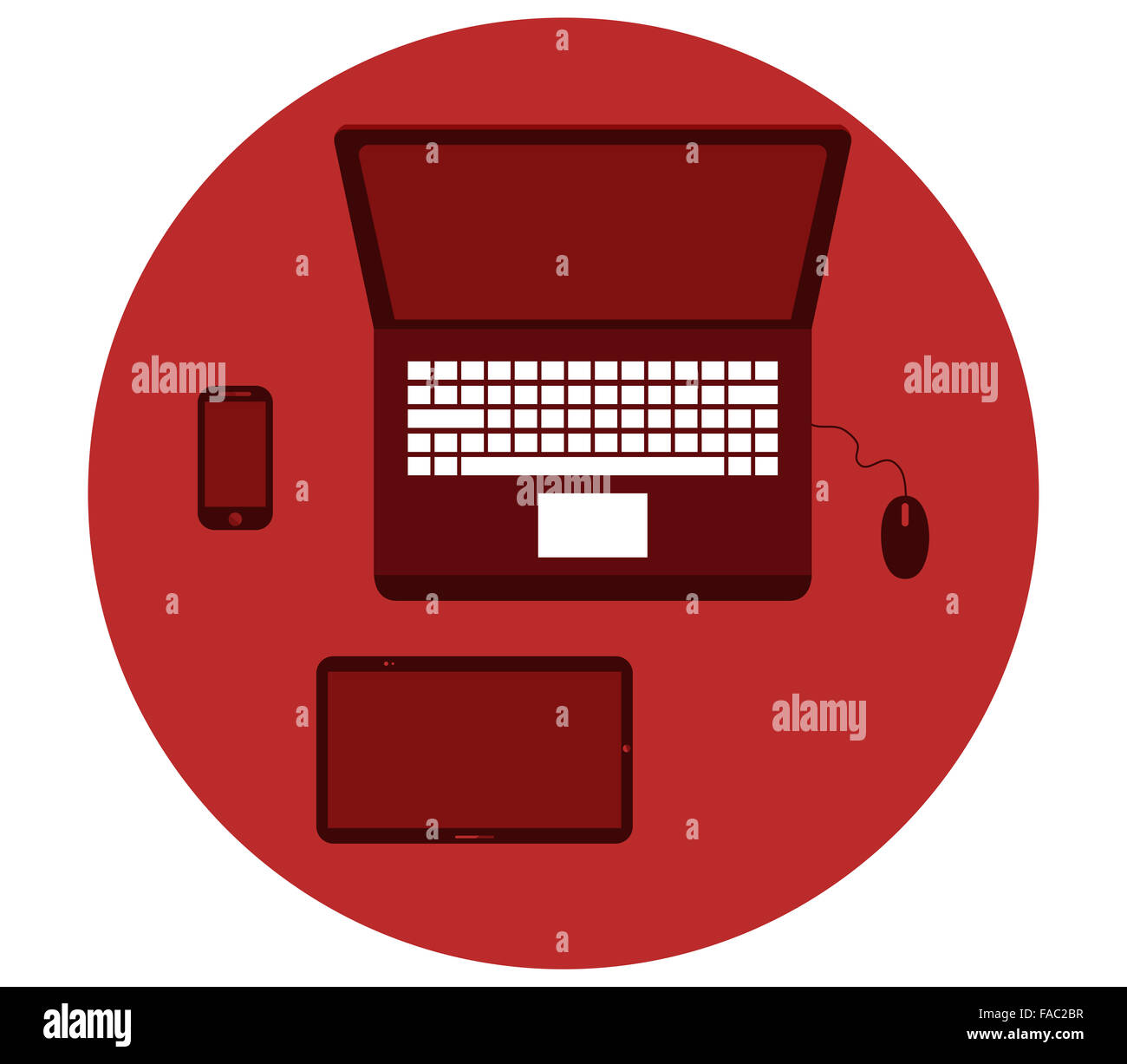 computer on white background Stock Photo - Alamy