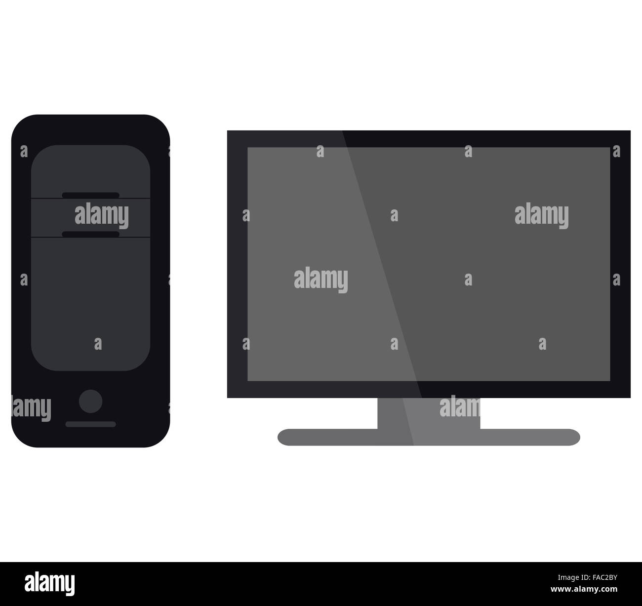 computer on white background Stock Photo - Alamy
