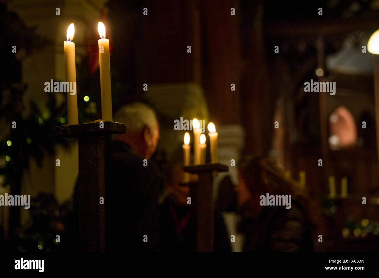 Midnight mass candle christmas hi-res stock photography and images - Alamy