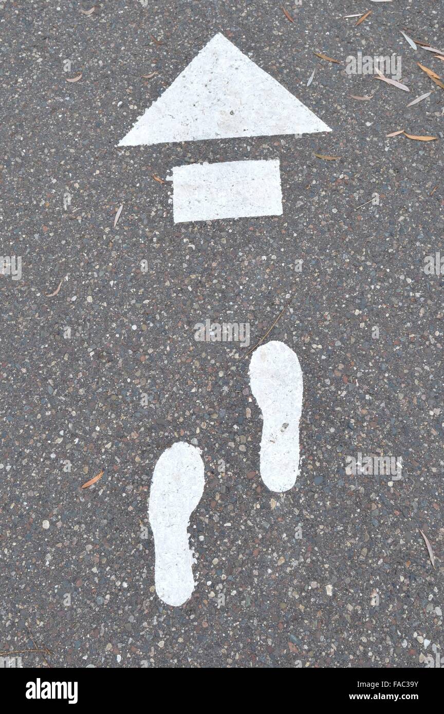 Walking Path Symbol Stock Photo - Alamy