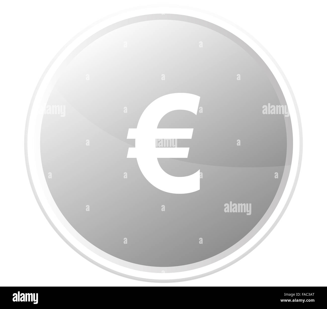 euro coin on white background Stock Photo - Alamy