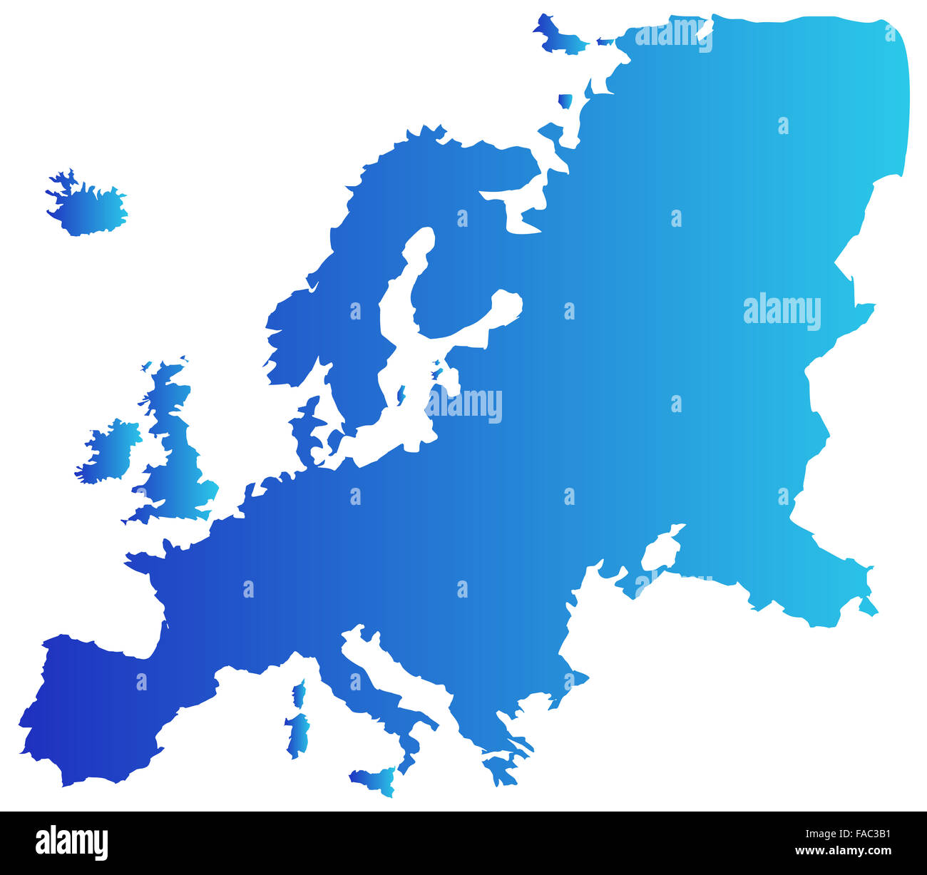 europe map on a white background Stock Photo - Alamy