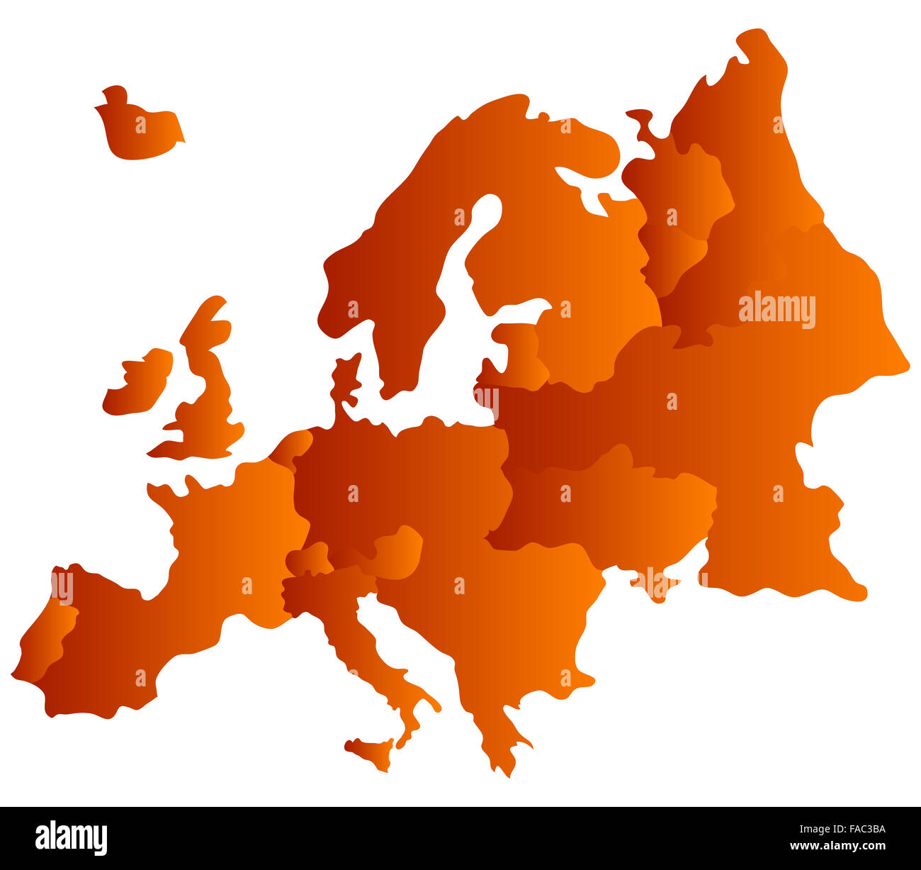 europe map on a white background Stock Photo - Alamy