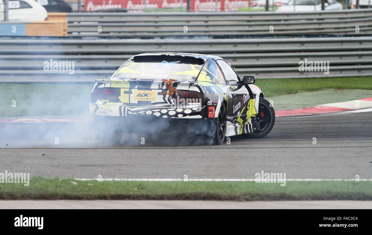Driver Ibrahim Yucebas performs drift during FIA World Rallycross ...