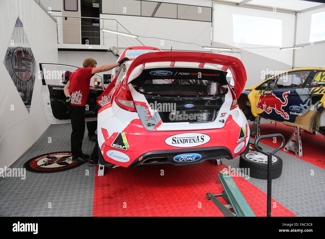 Ford Fiesta ST in OlsbergsMSE AB Team garage during FIA World ...